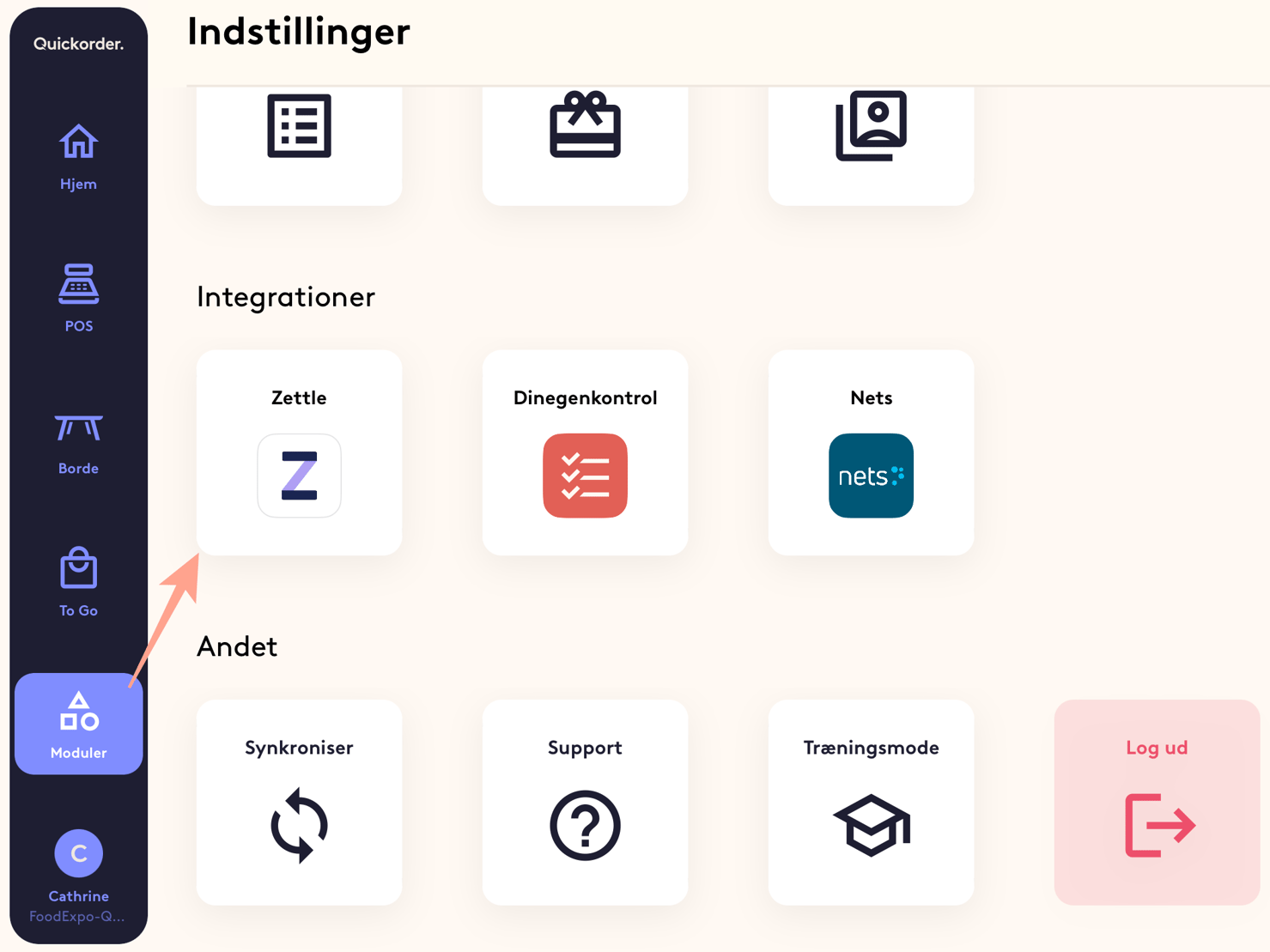 Integration til Zettle Reader 2
